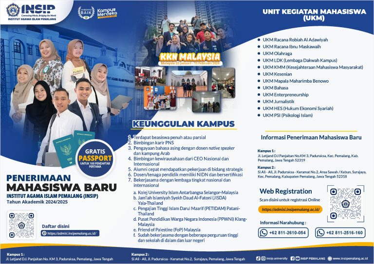 Brosur PMB – ADMISSION OF INSIP PEMALANG