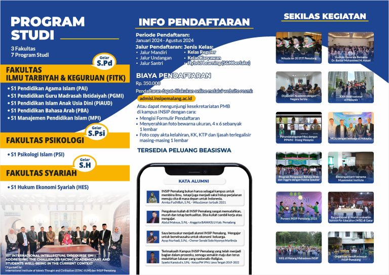 Brosur PMB – ADMISSION OF INSIP PEMALANG